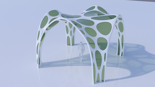 modelo 3d Parametric pergola stand - TurboSquid 2055126
