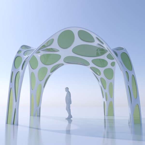 modelo 3d Parametric pergola stand - TurboSquid 2055126