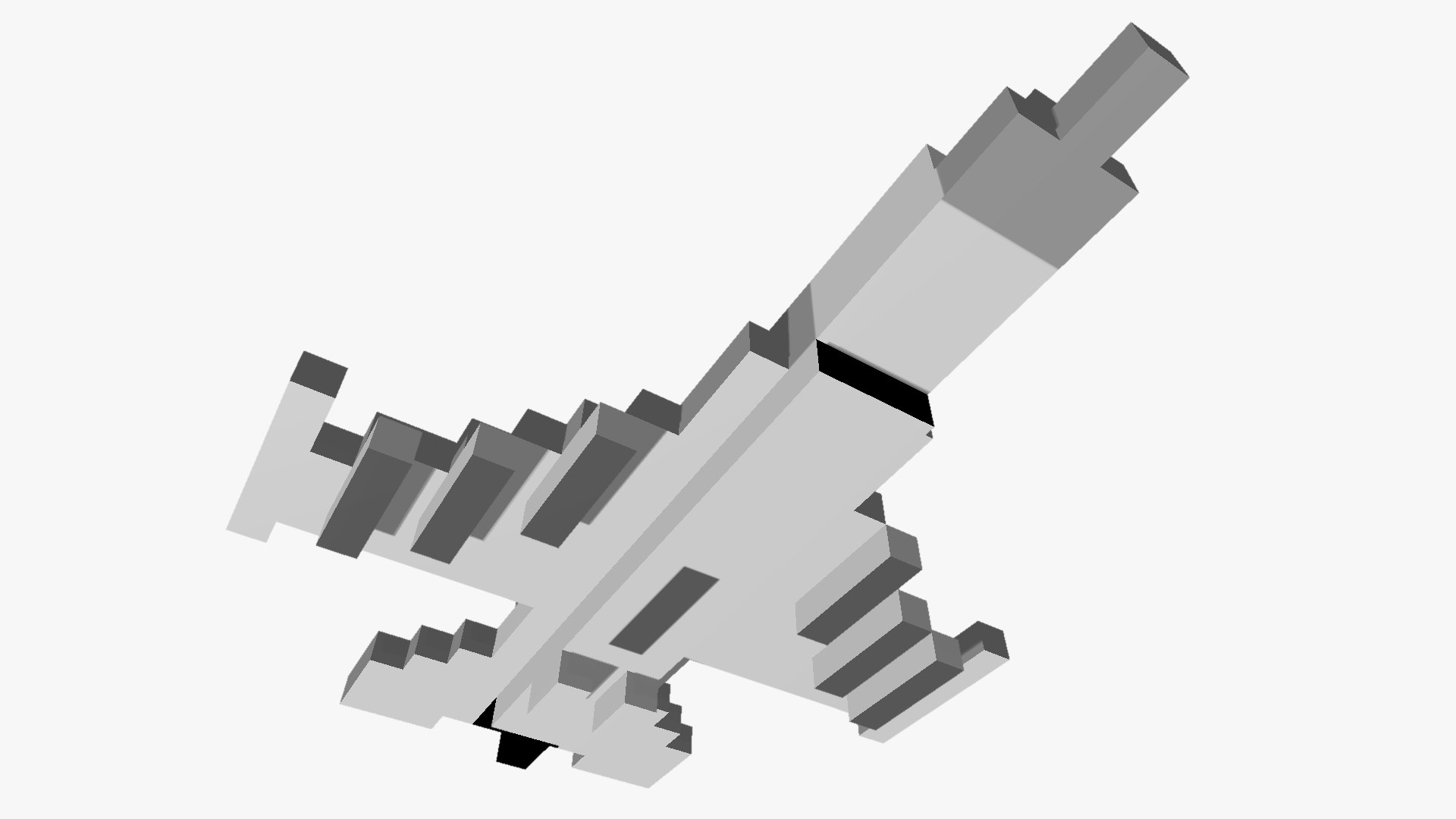 3D F16 Falcon - Pixelated - TurboSquid 1896836