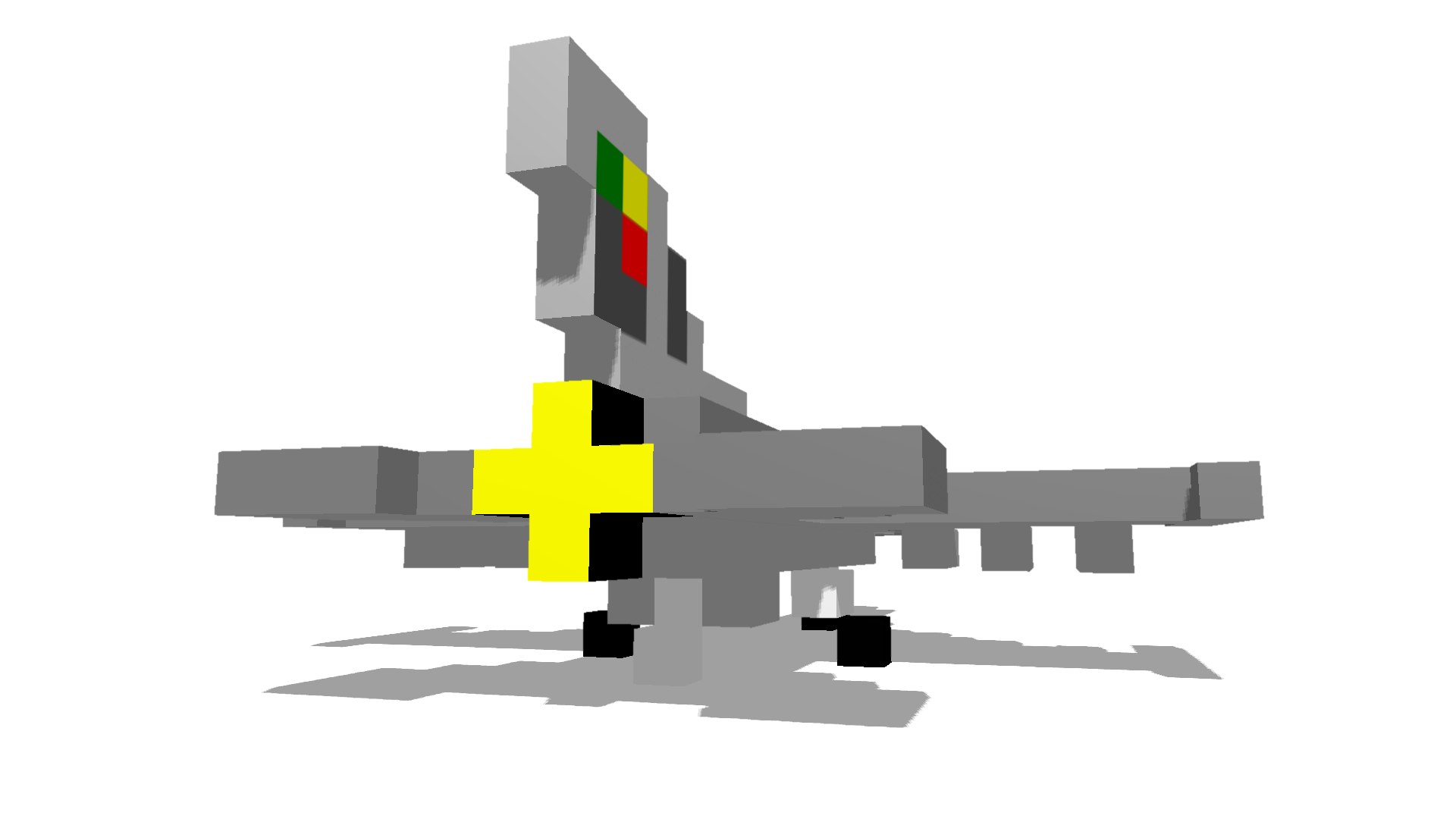 3D F16 Falcon - Pixelated - TurboSquid 1896836