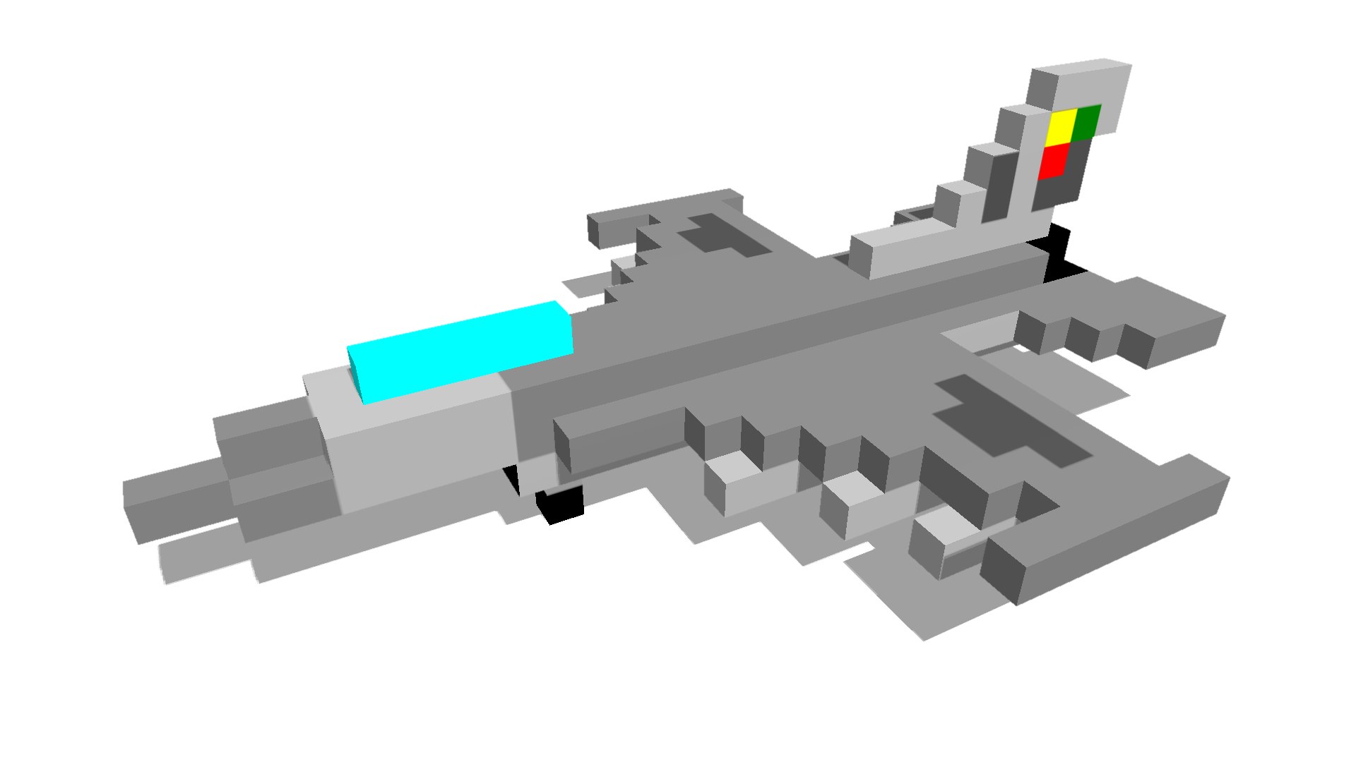 3D F16 Falcon - Pixelated - TurboSquid 1896836