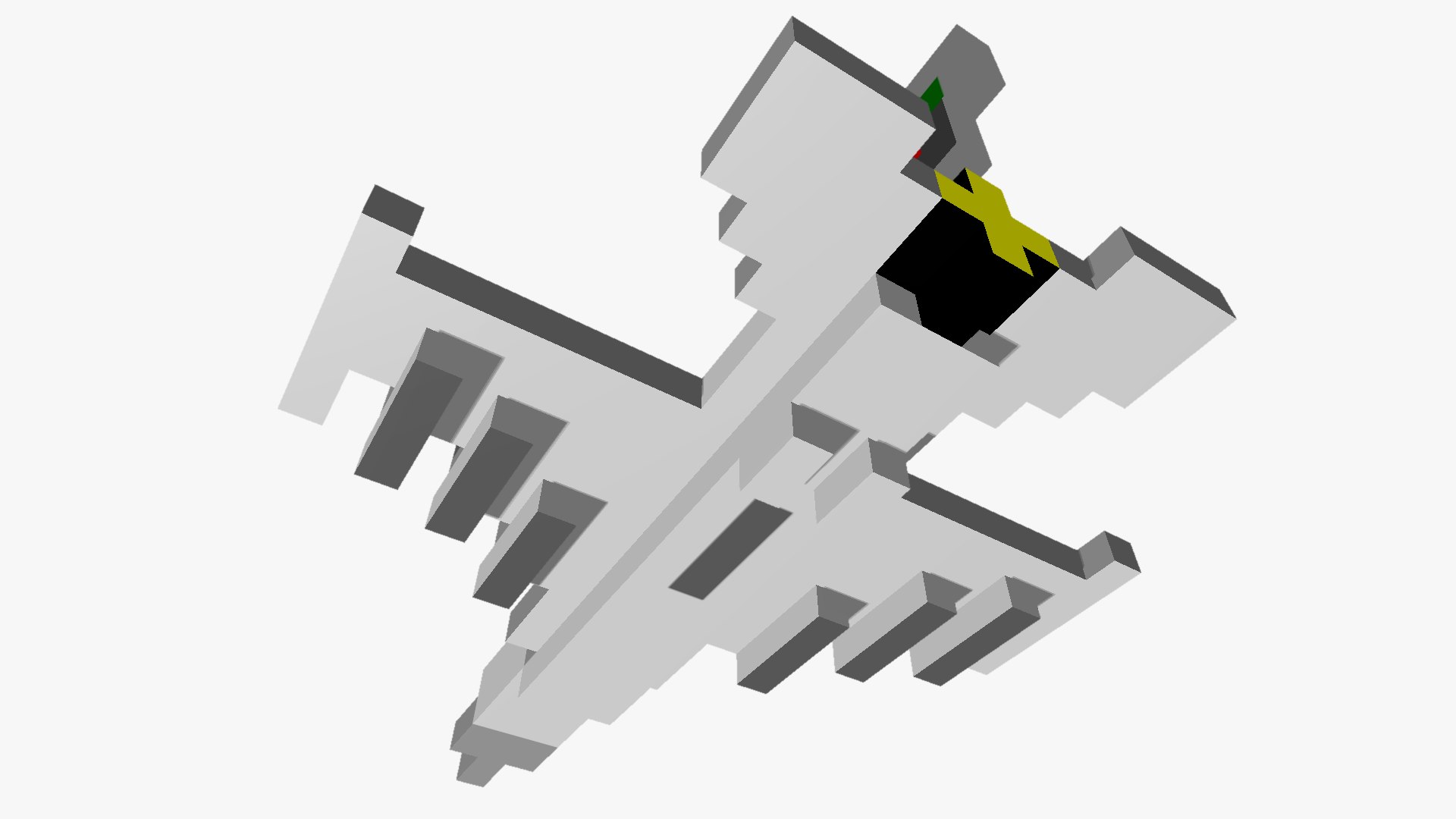 3D F16 Falcon - Pixelated - TurboSquid 1896836