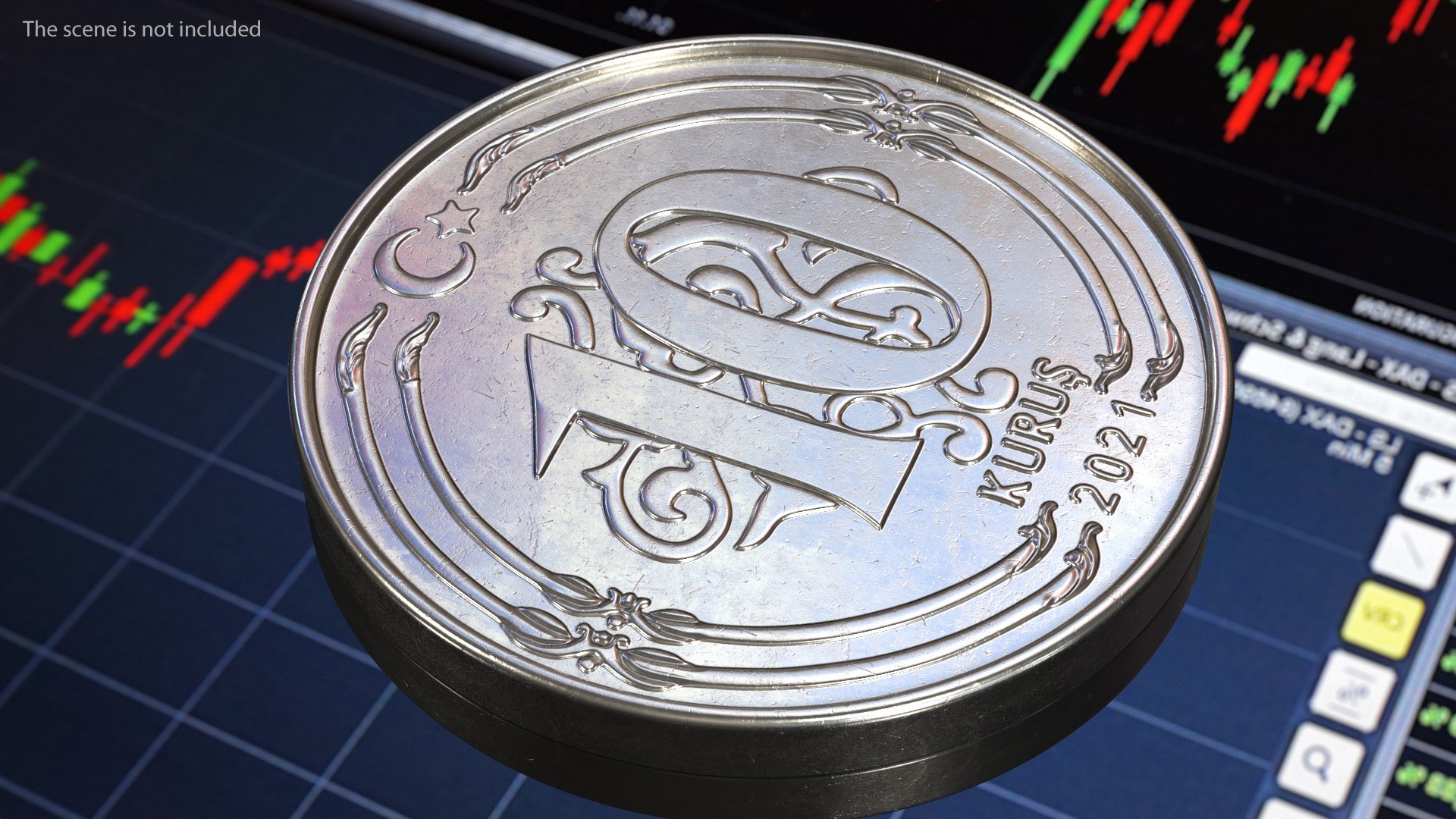 3D Turkish Coin 10 Kurus model - TurboSquid 1985471