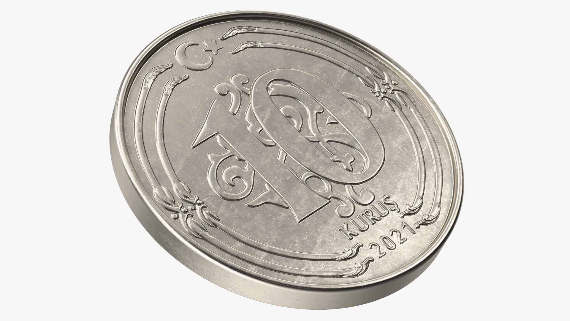 3D Turkish Coin 10 Kurus model - TurboSquid 1985471