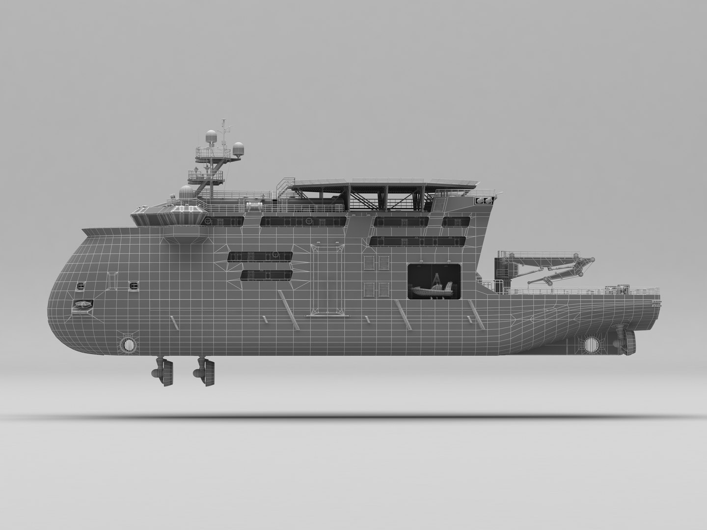Offshore Construction Vessels OCV 3D model - TurboSquid 2147975