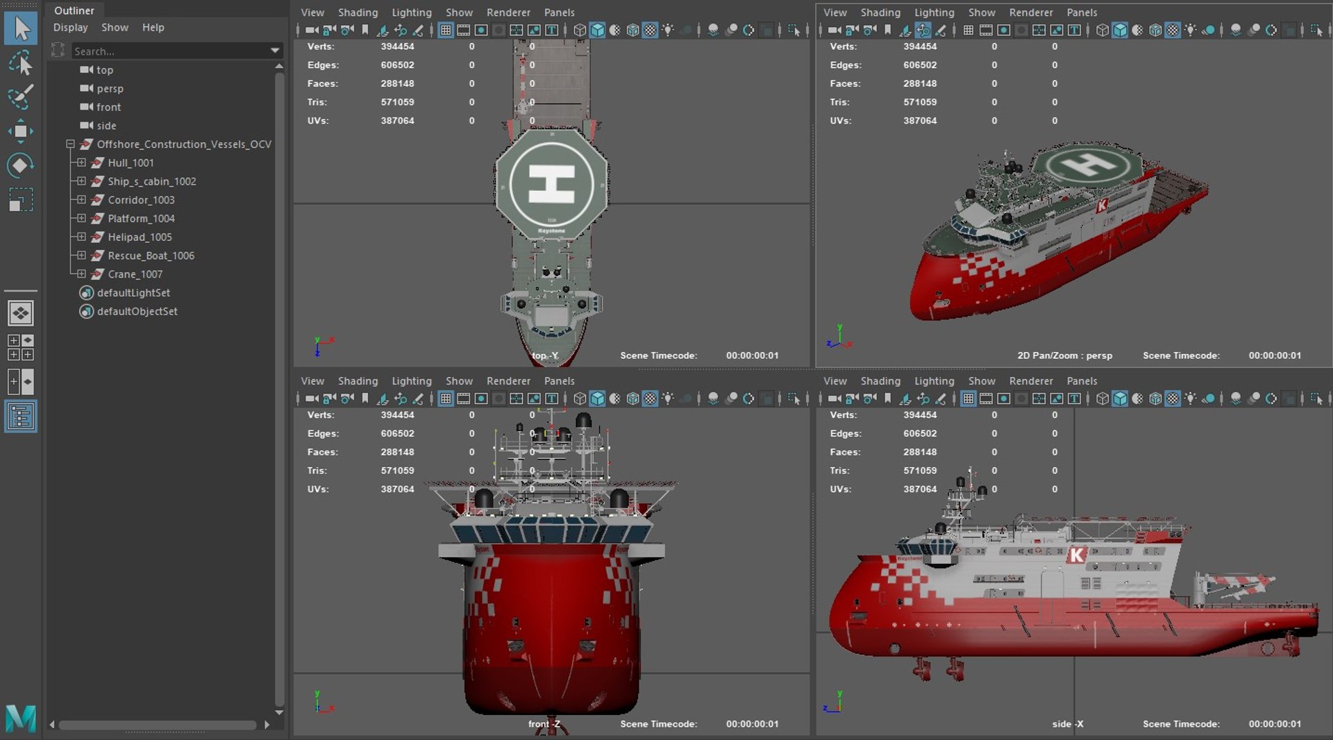 Offshore Construction Vessels OCV 3D model - TurboSquid 2147975