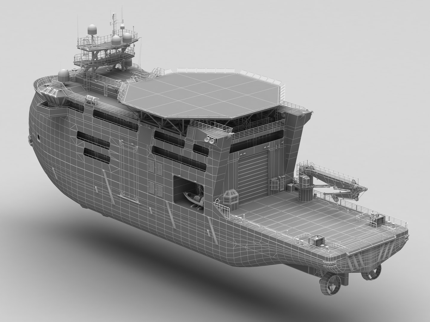 Offshore Construction Vessels OCV 3D model - TurboSquid 2147975