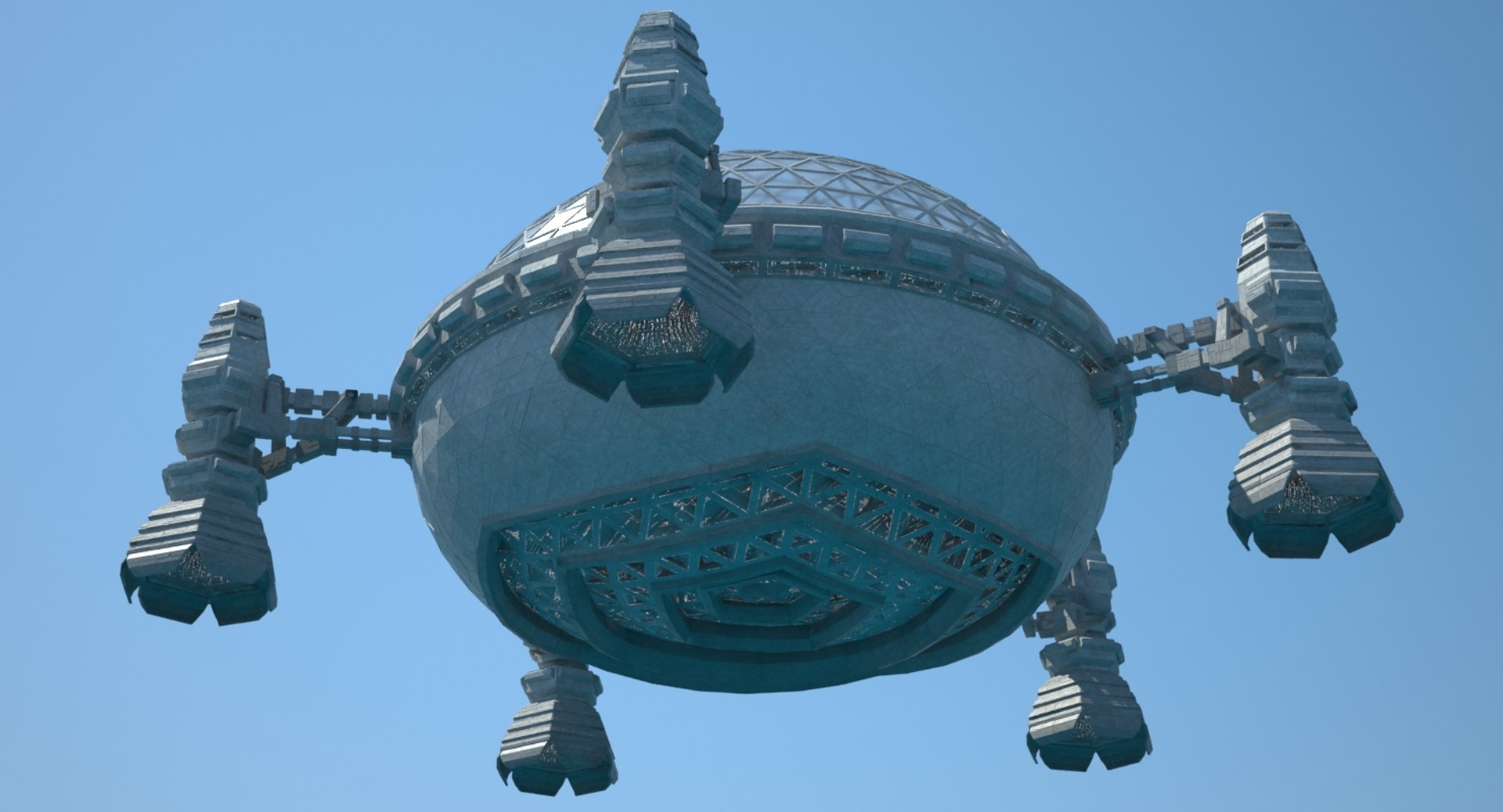 3D Ocean Flying City Model - TurboSquid 1199817