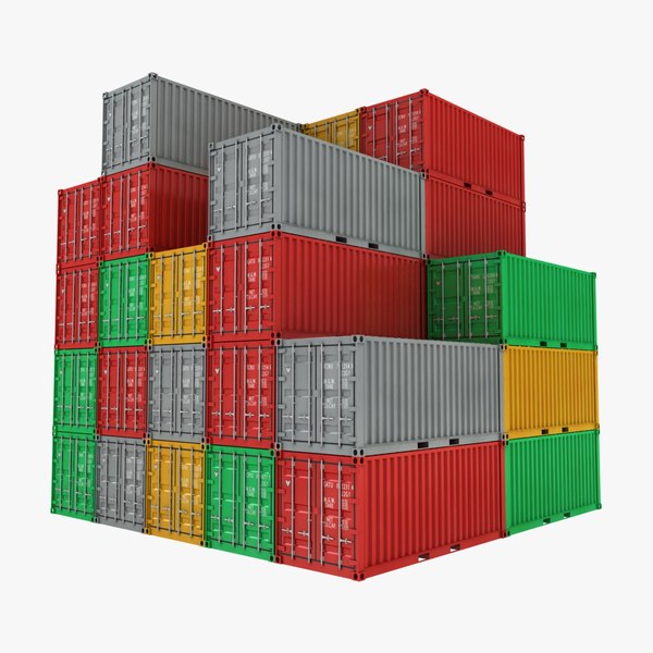 Container pile 3D - TurboSquid 1294899