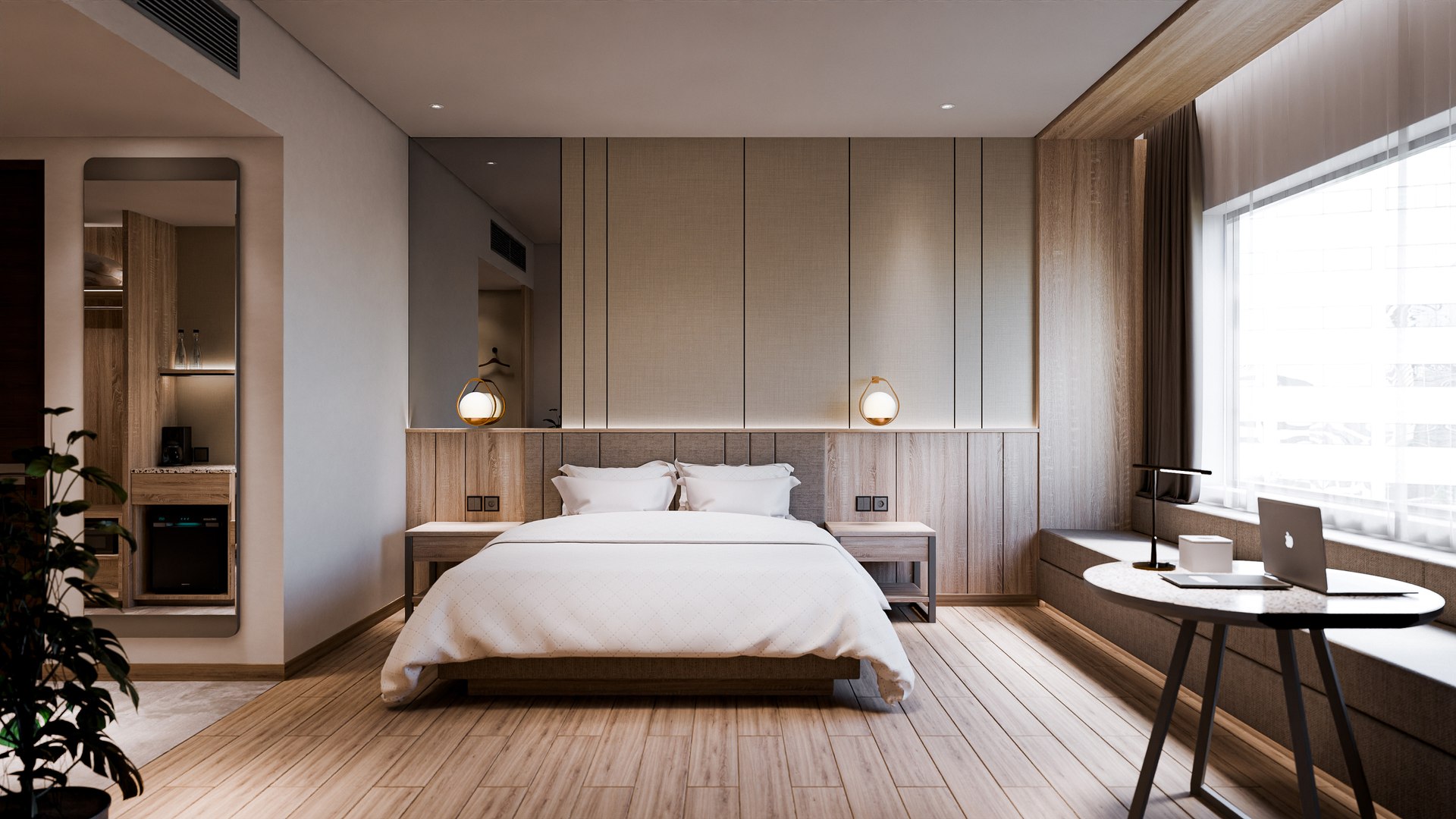 Hotel Bedroom Scene Blender-Fbx-Obj 3D Model - TurboSquid 2375714