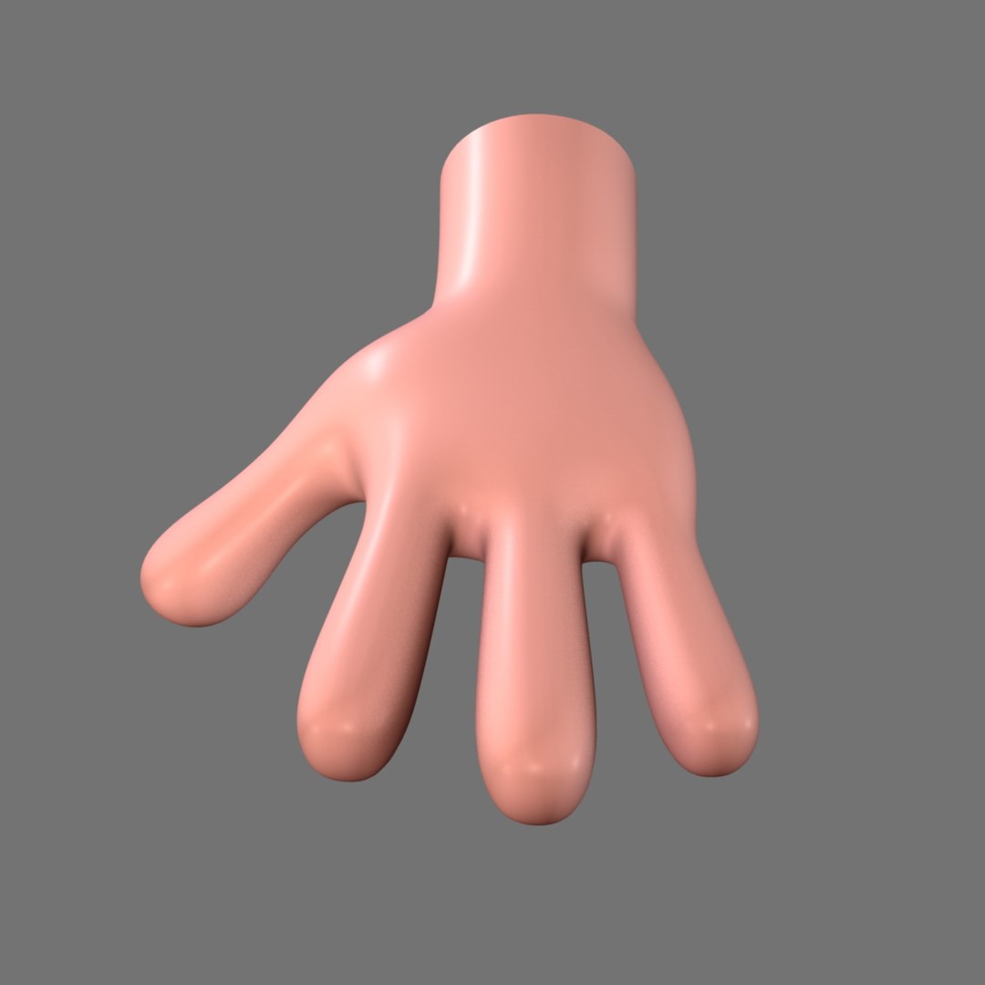 C4d Cartoon Hand No:5
