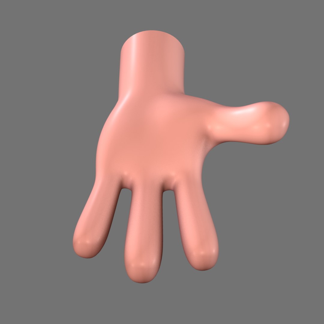 C4d Cartoon Hand No:5