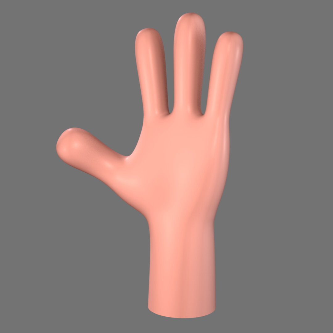C4d Cartoon Hand No:5