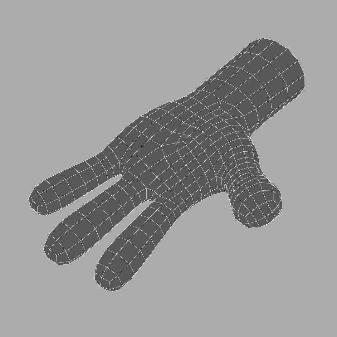 C4d Cartoon Hand No:5