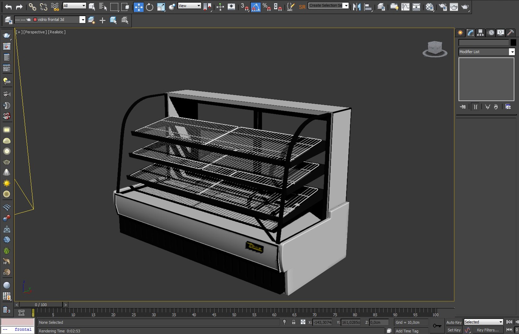3d Bakery Case Model