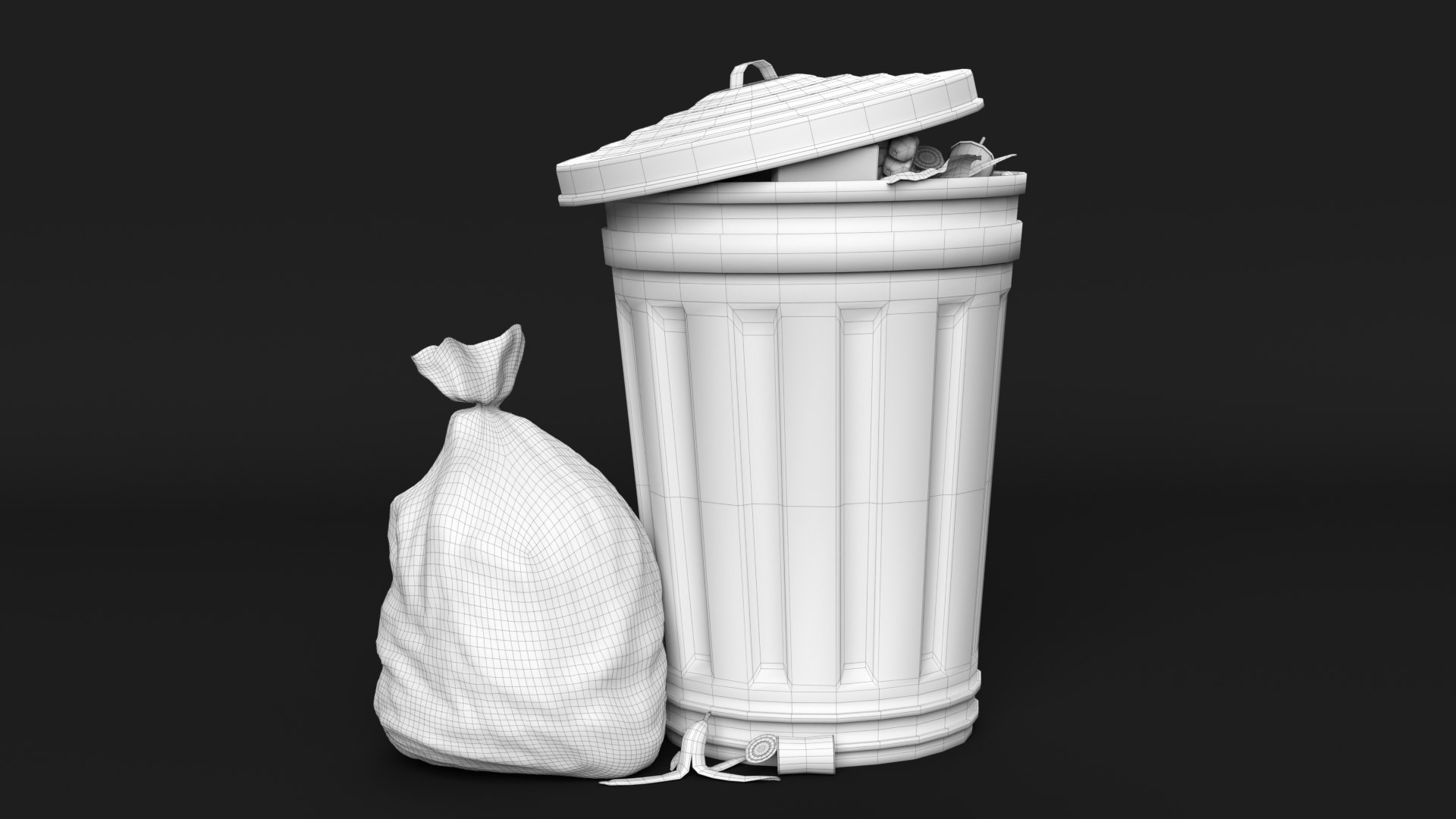 3D Trash Can Full Model - TurboSquid 2152454