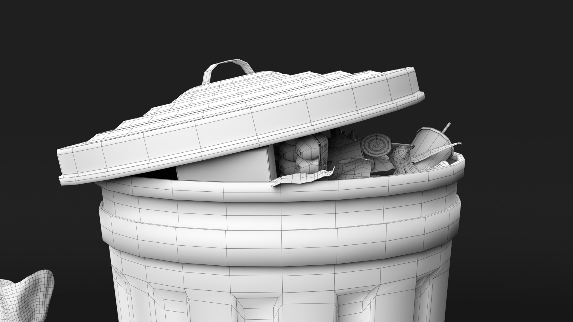 3D Trash Can Full Model - TurboSquid 2152454