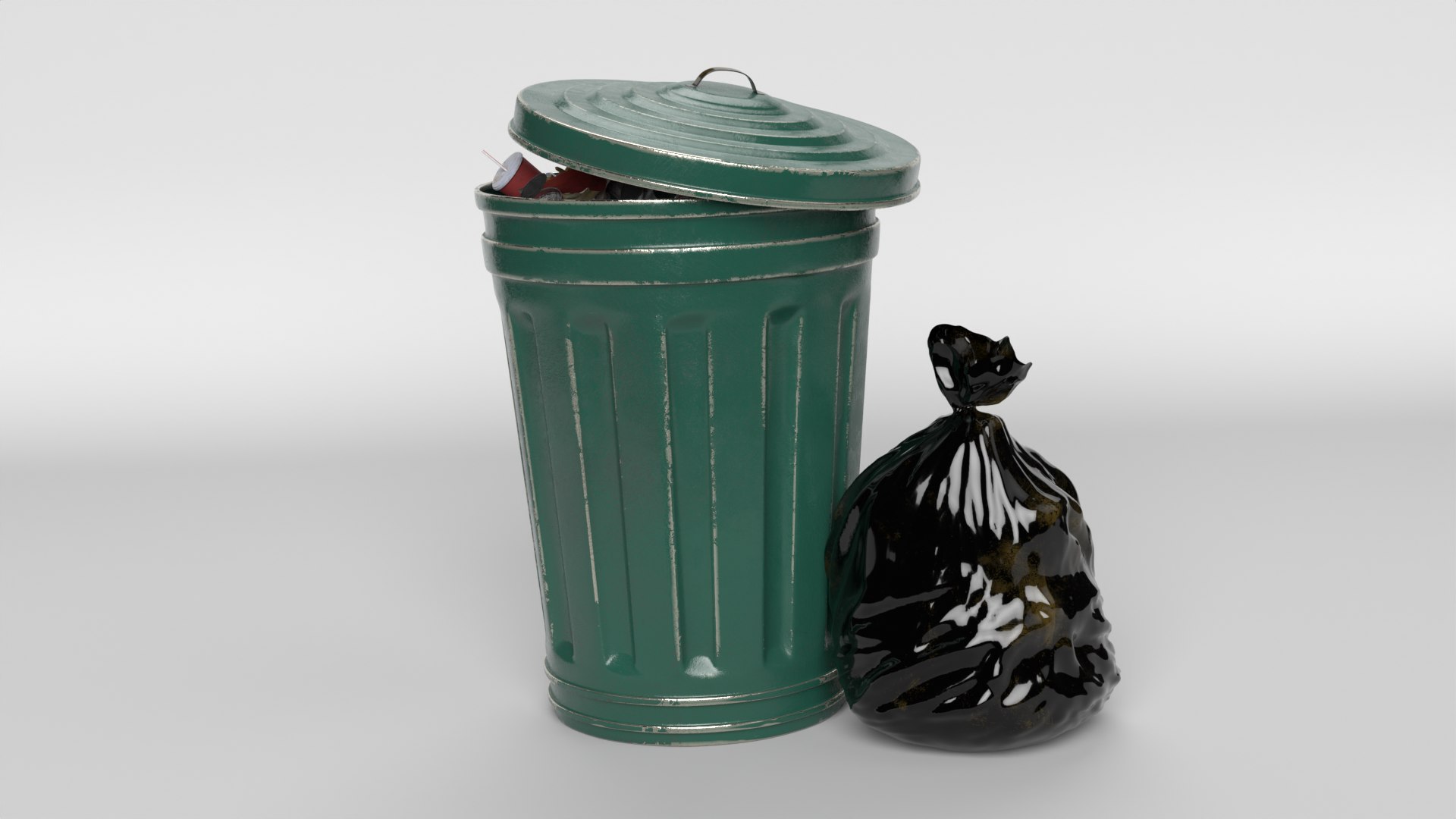3D Trash Can Full Model - TurboSquid 2152454