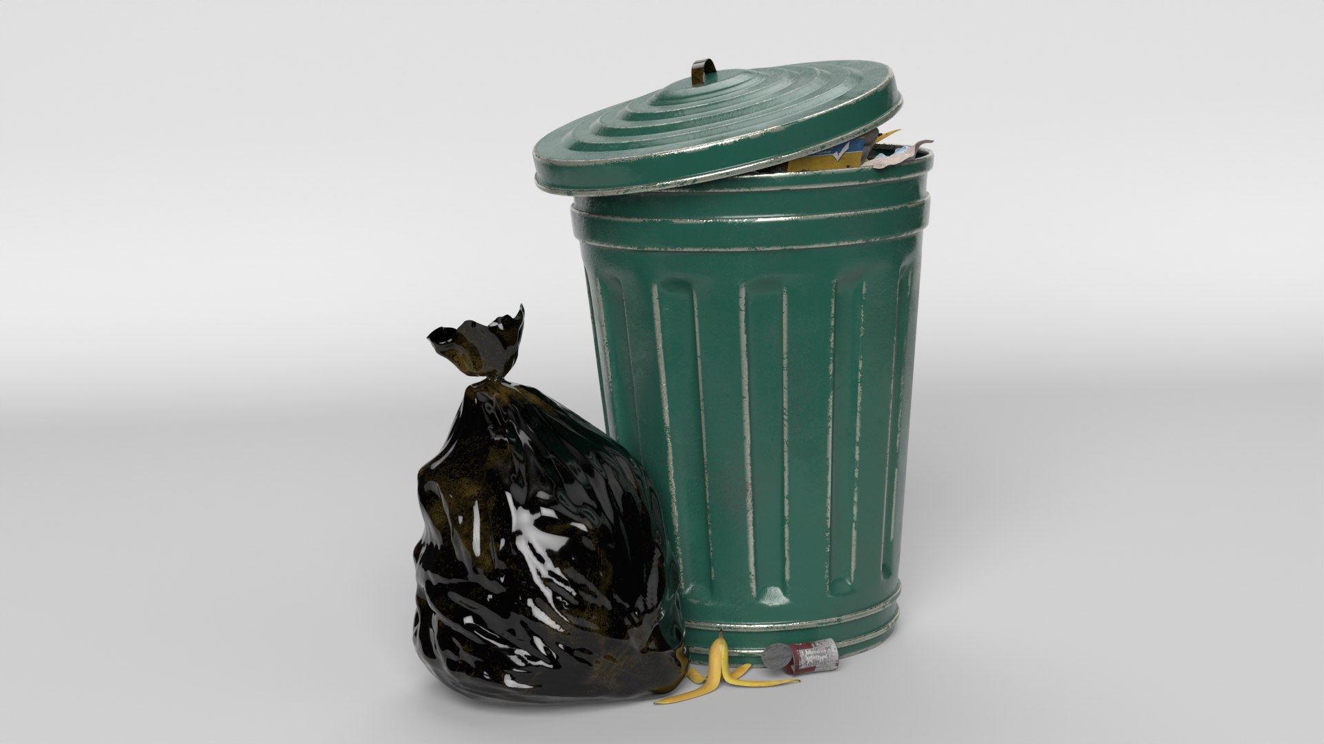 3D Trash Can Full Model - TurboSquid 2152454