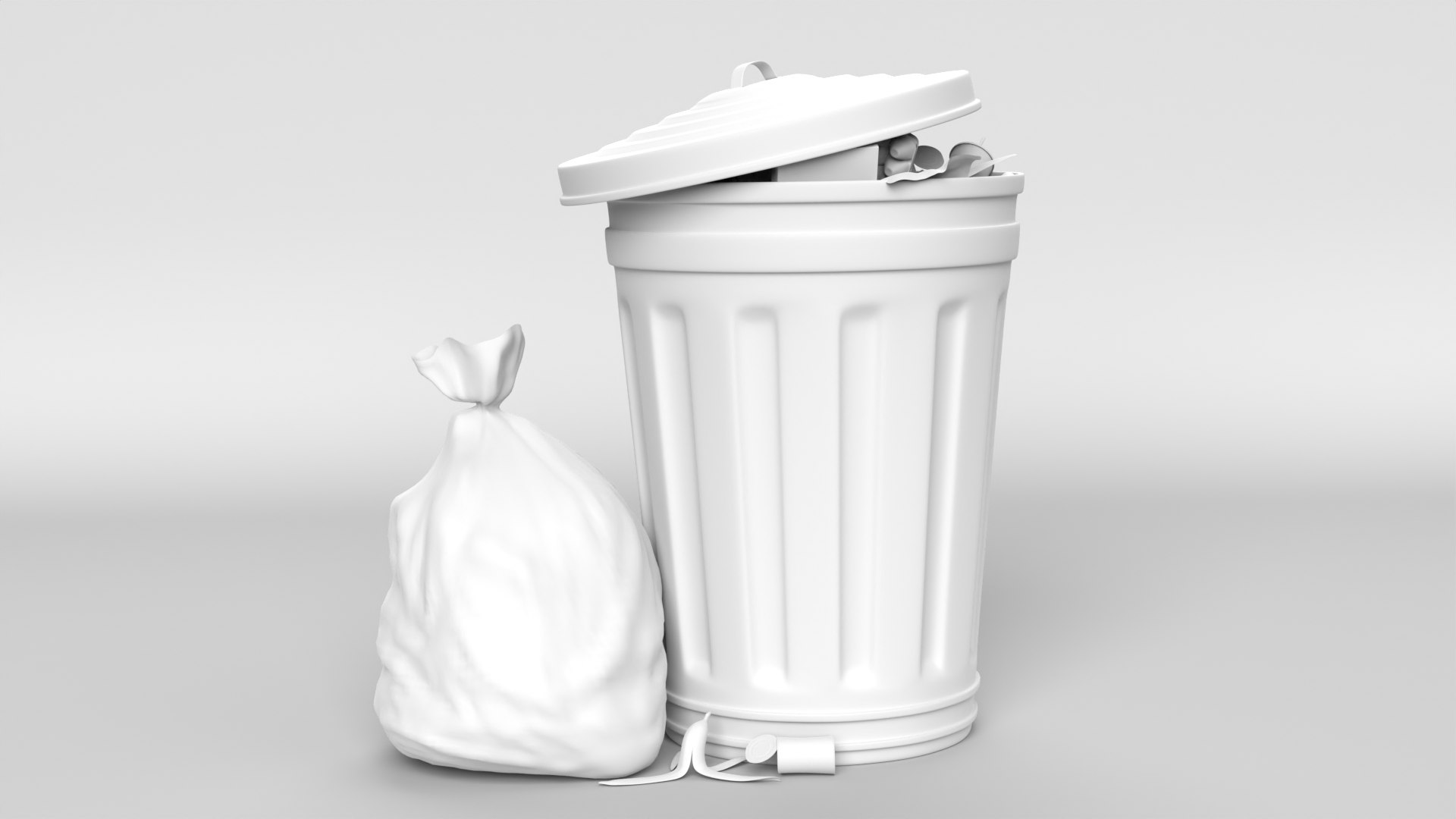 3D Trash Can Full Model - TurboSquid 2152454