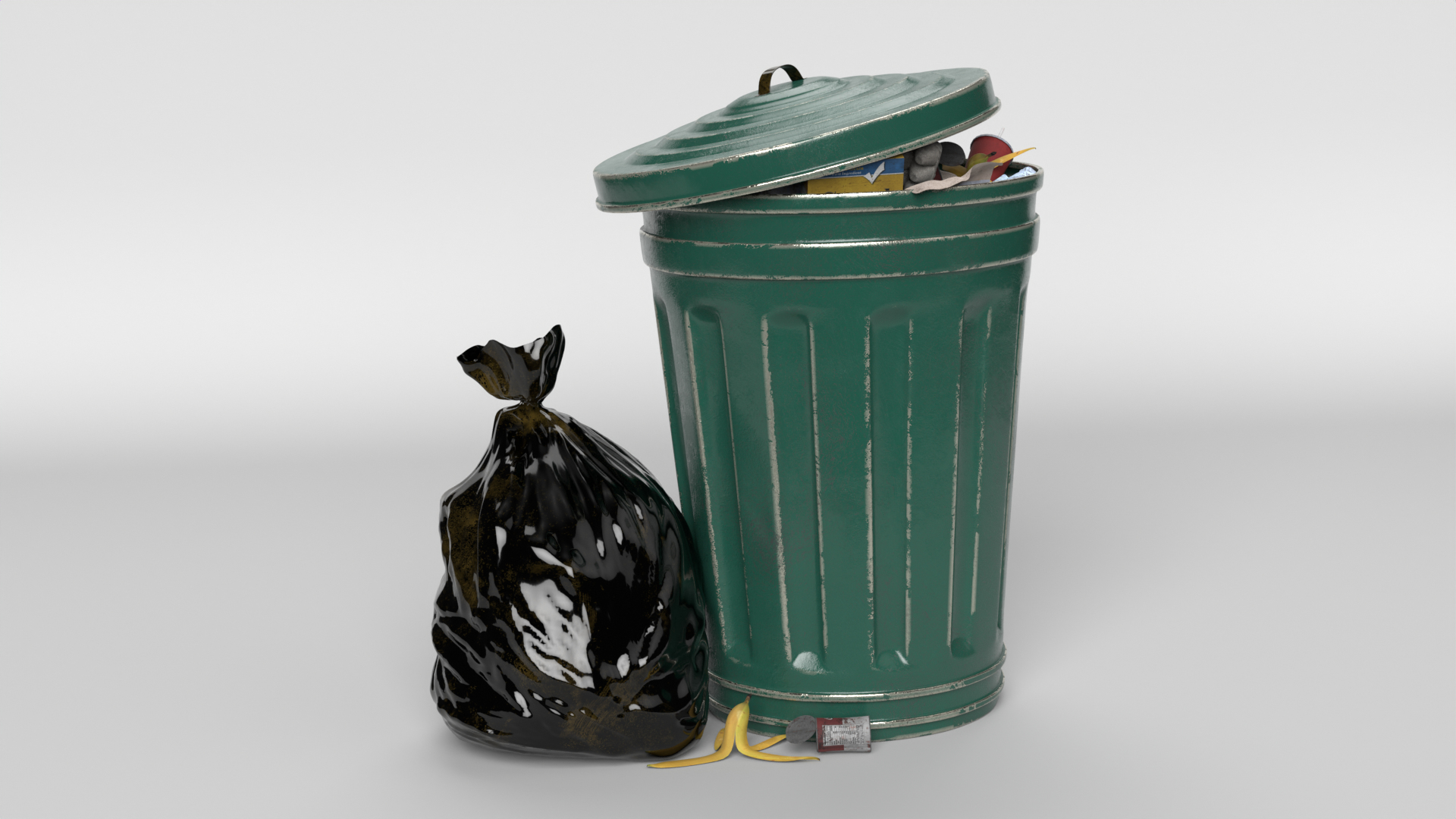 3D Trash Can Full Model - TurboSquid 2152454