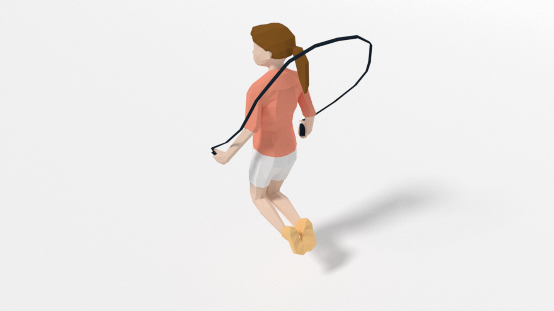 3D Girl Playing Rope Model - TurboSquid 1431341