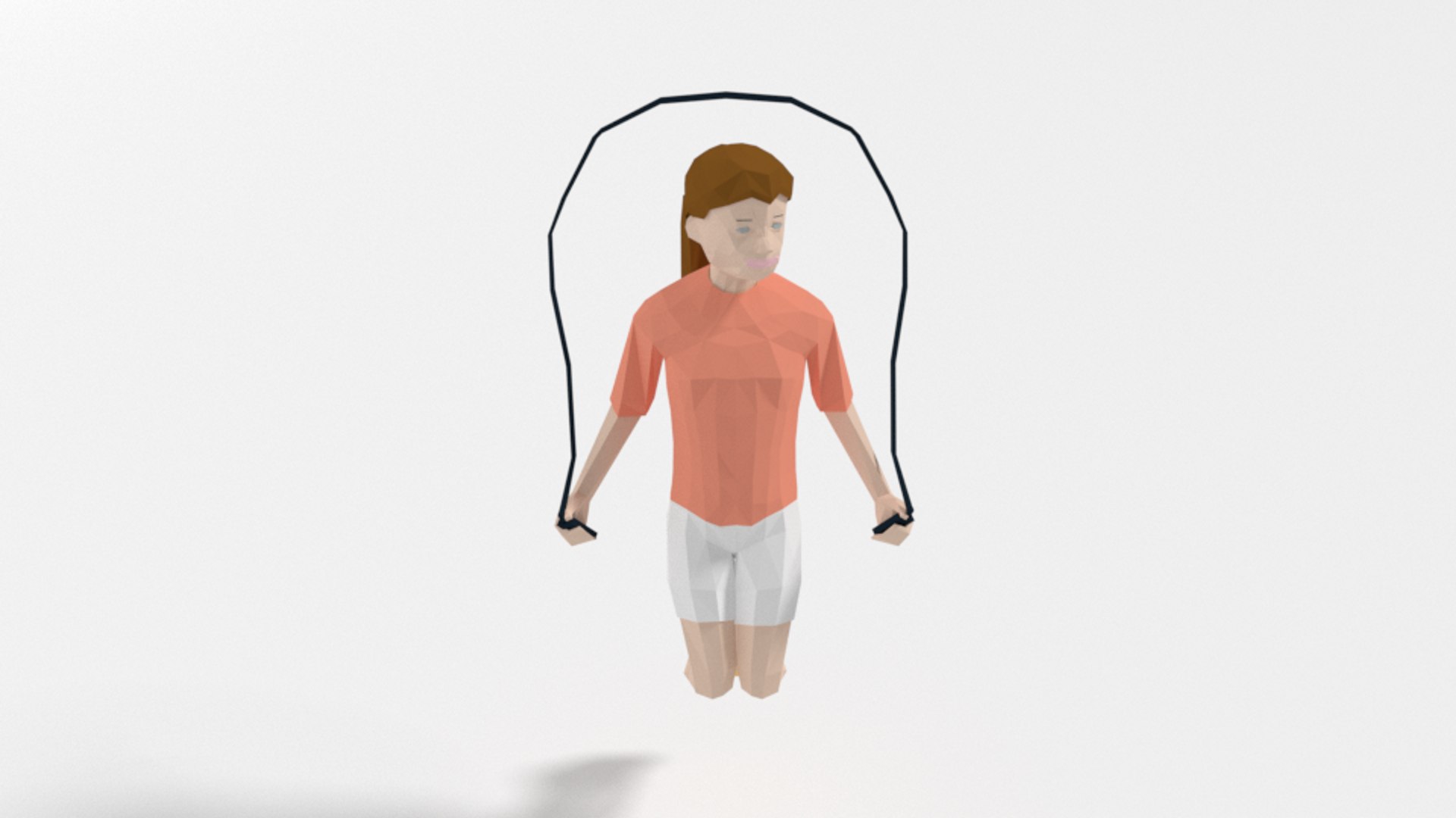 3D Girl Playing Rope Model - TurboSquid 1431341