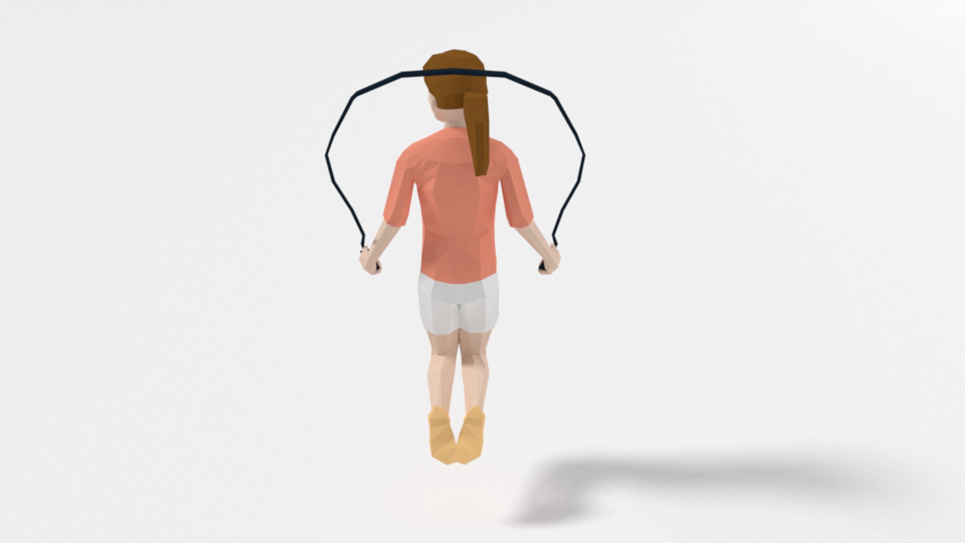 3D Girl Playing Rope Model - TurboSquid 1431341