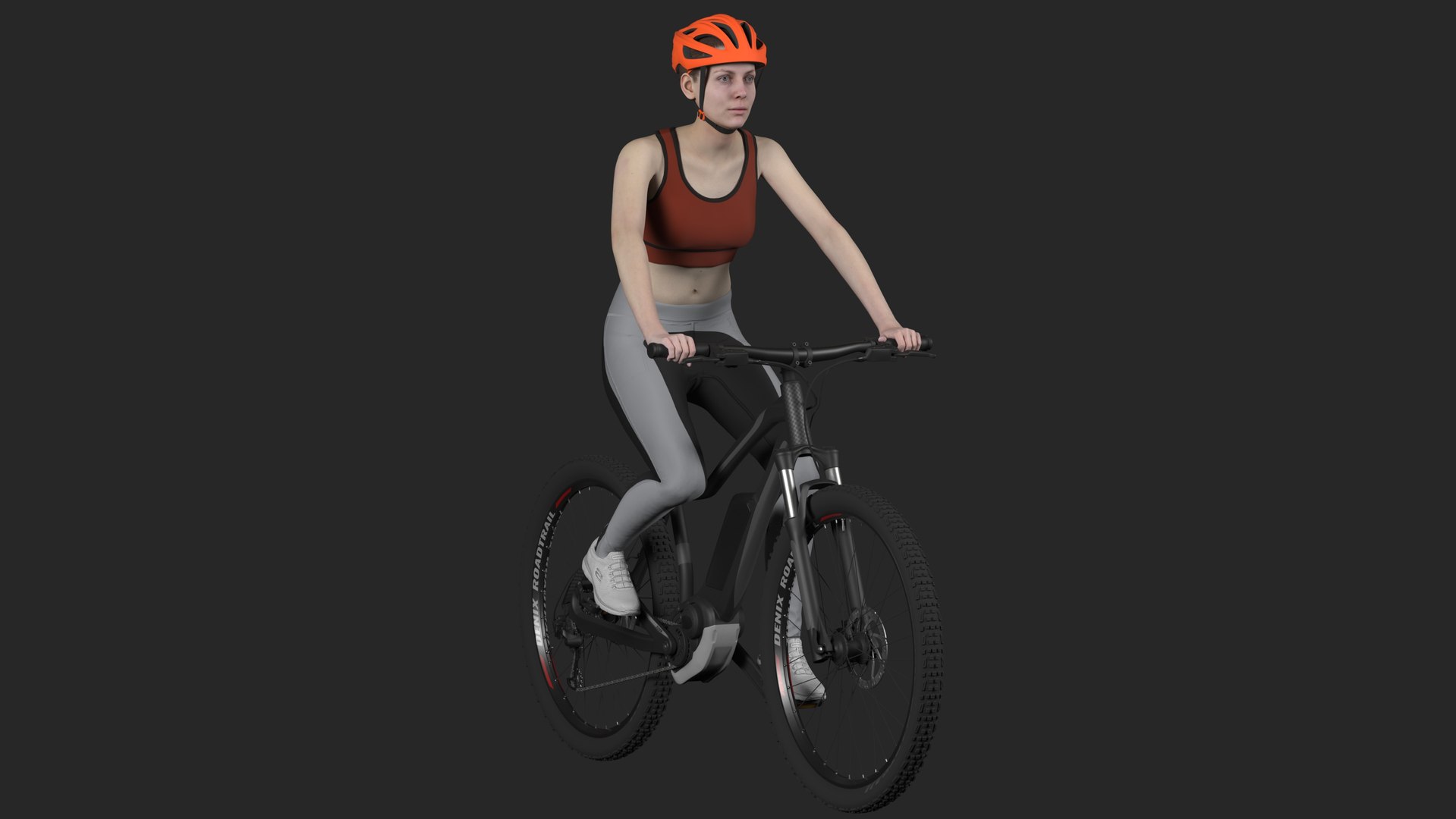 3D Model Female Bicycle Rider - TurboSquid 2052043