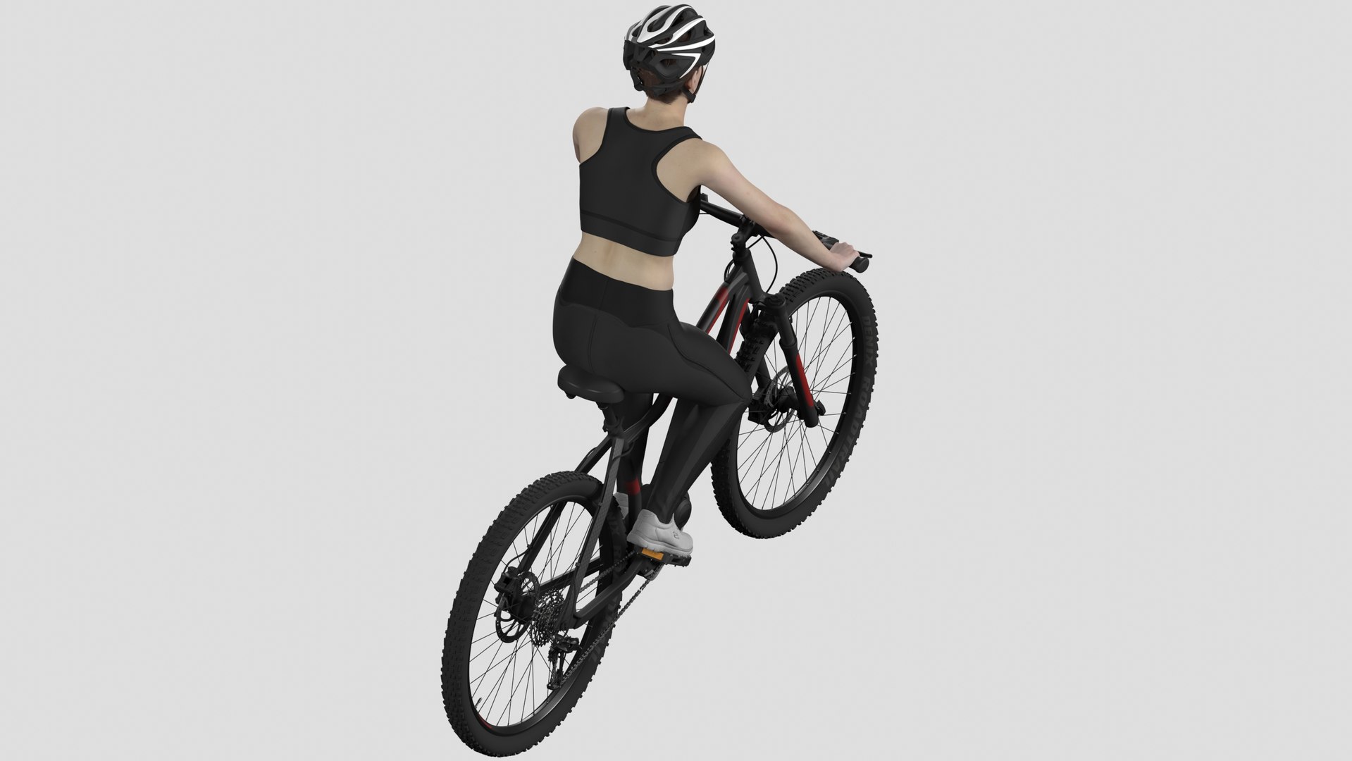 3D Model Female Bicycle Rider - TurboSquid 2052043