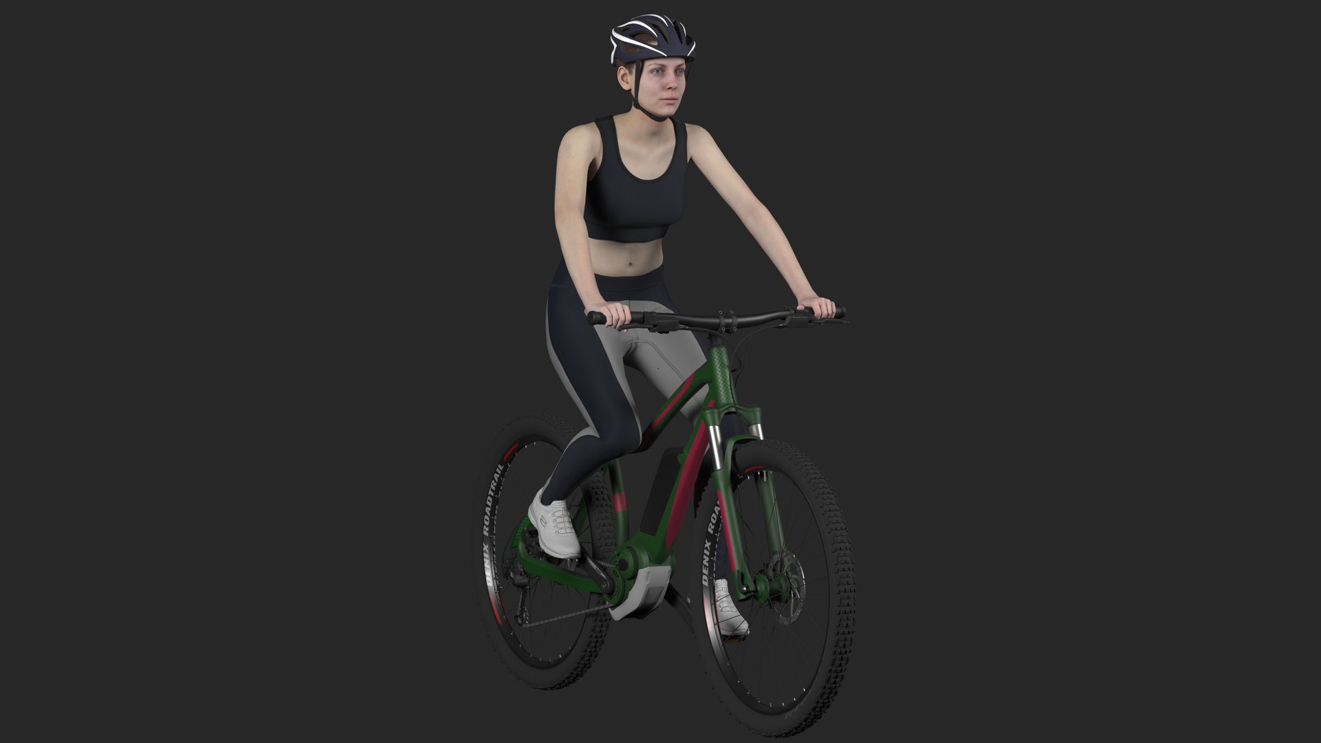3D Model Female Bicycle Rider - TurboSquid 2052043