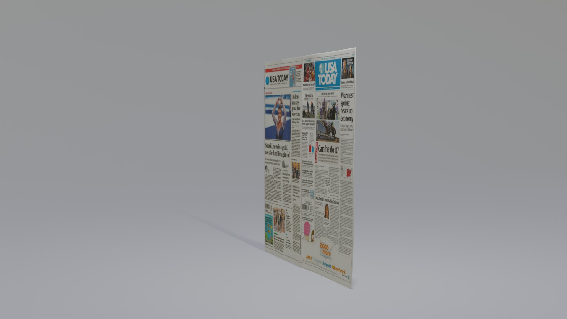 3D Newspaper - TurboSquid 2222456