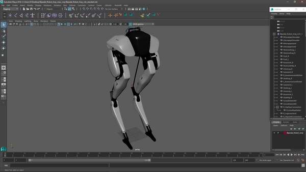 modelo 3d Robot Bípedo Gris - TurboSquid 2199124