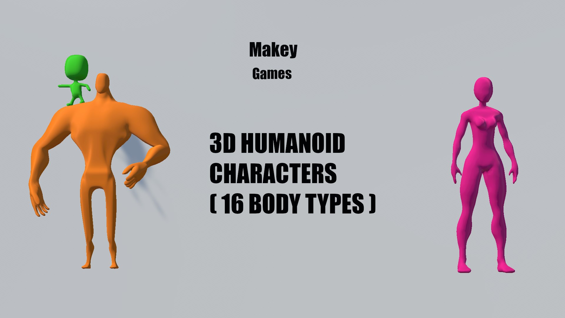 3D Humanoid characters 16 body types 3D - TurboSquid 2066107