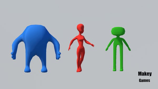 3D Humanoid characters 16 body types 3D - TurboSquid 2066107