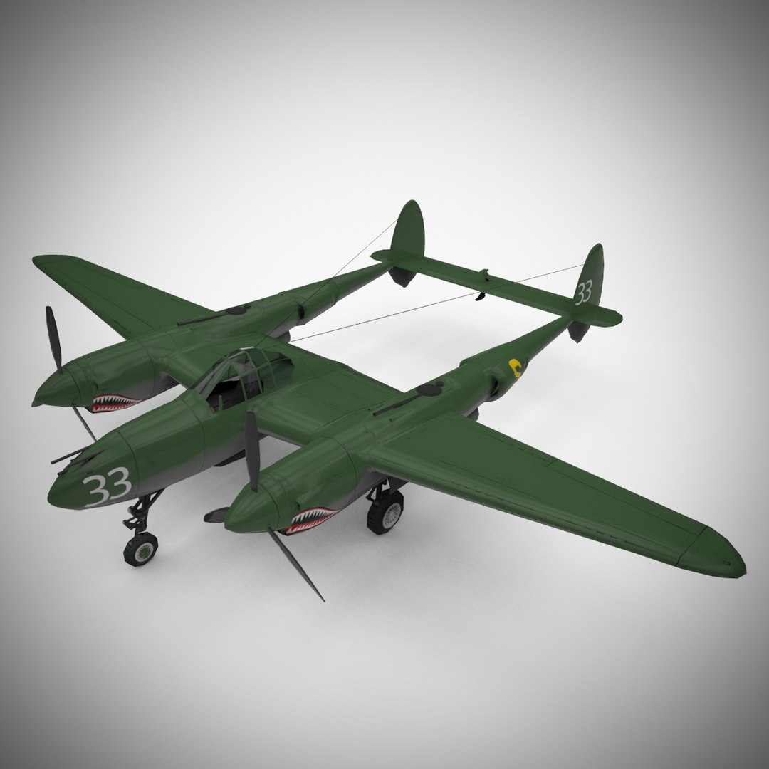 3d model lockheed p-38