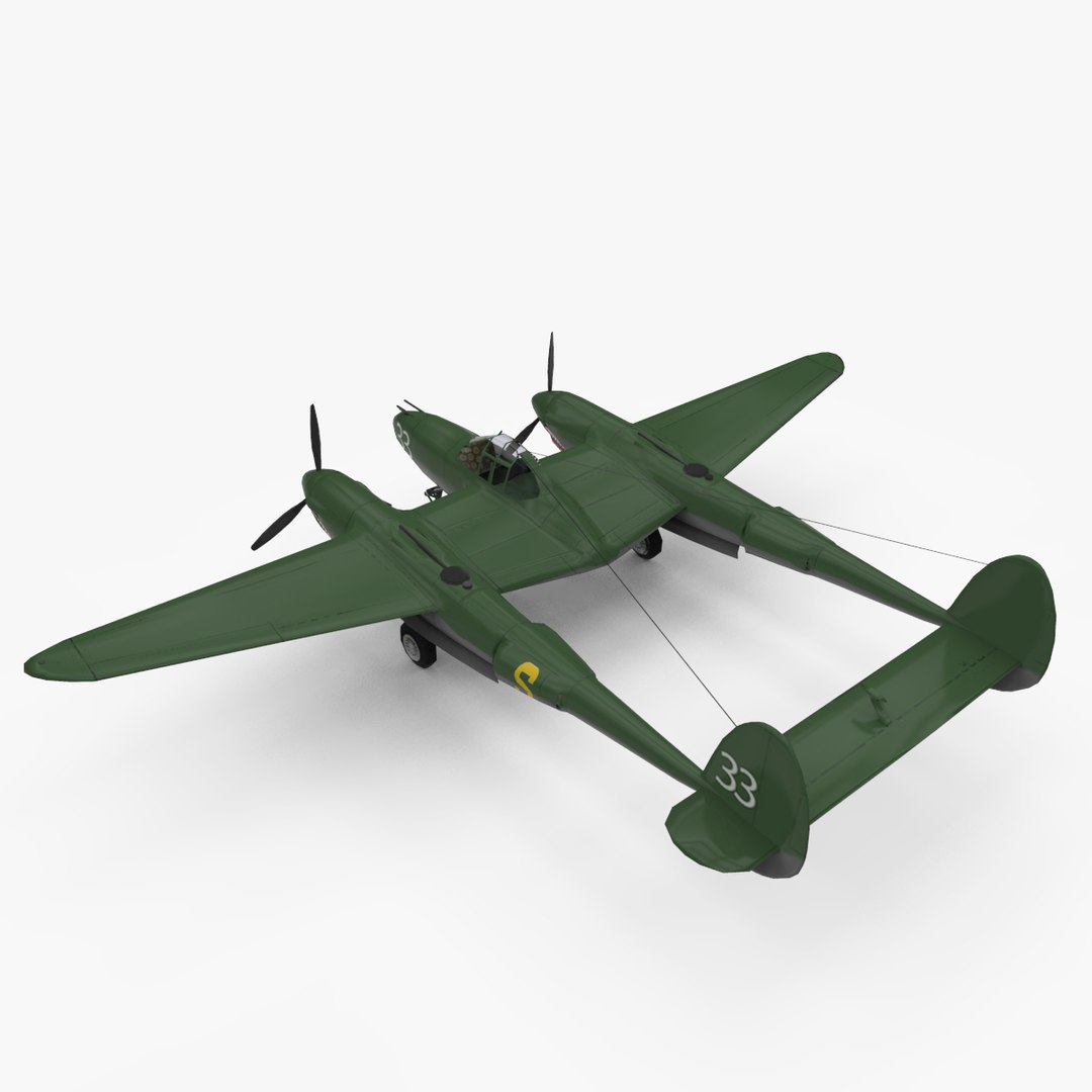 3d model lockheed p-38