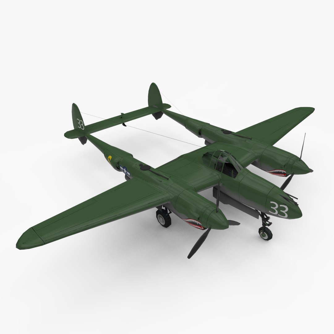 3d model lockheed p-38