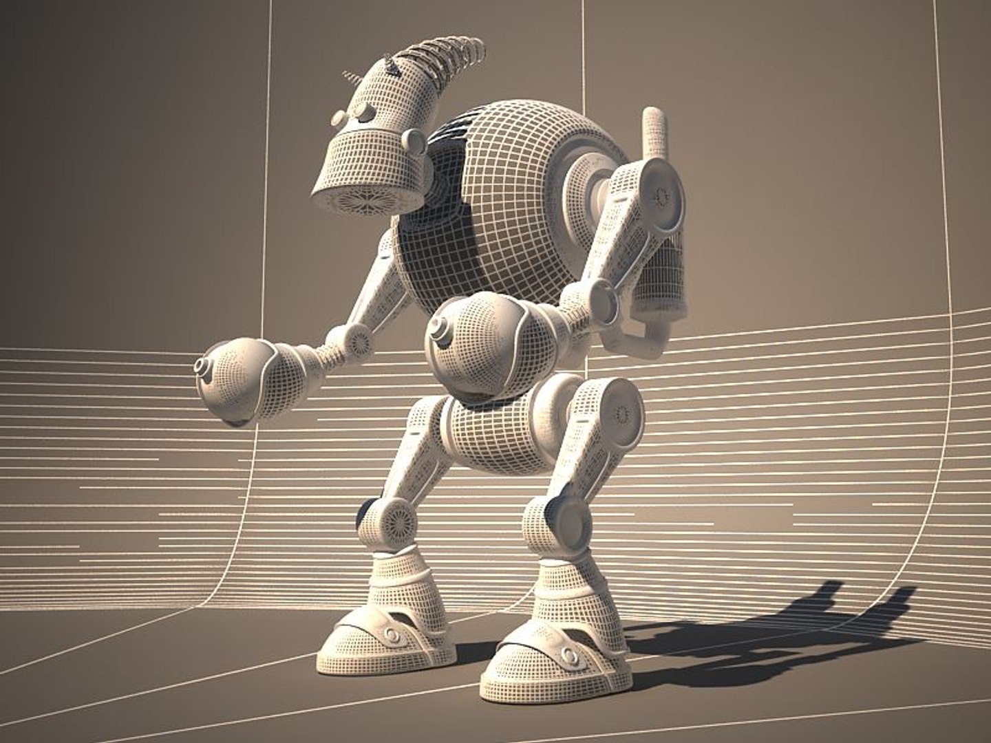 Hunchback Robot 3d Model