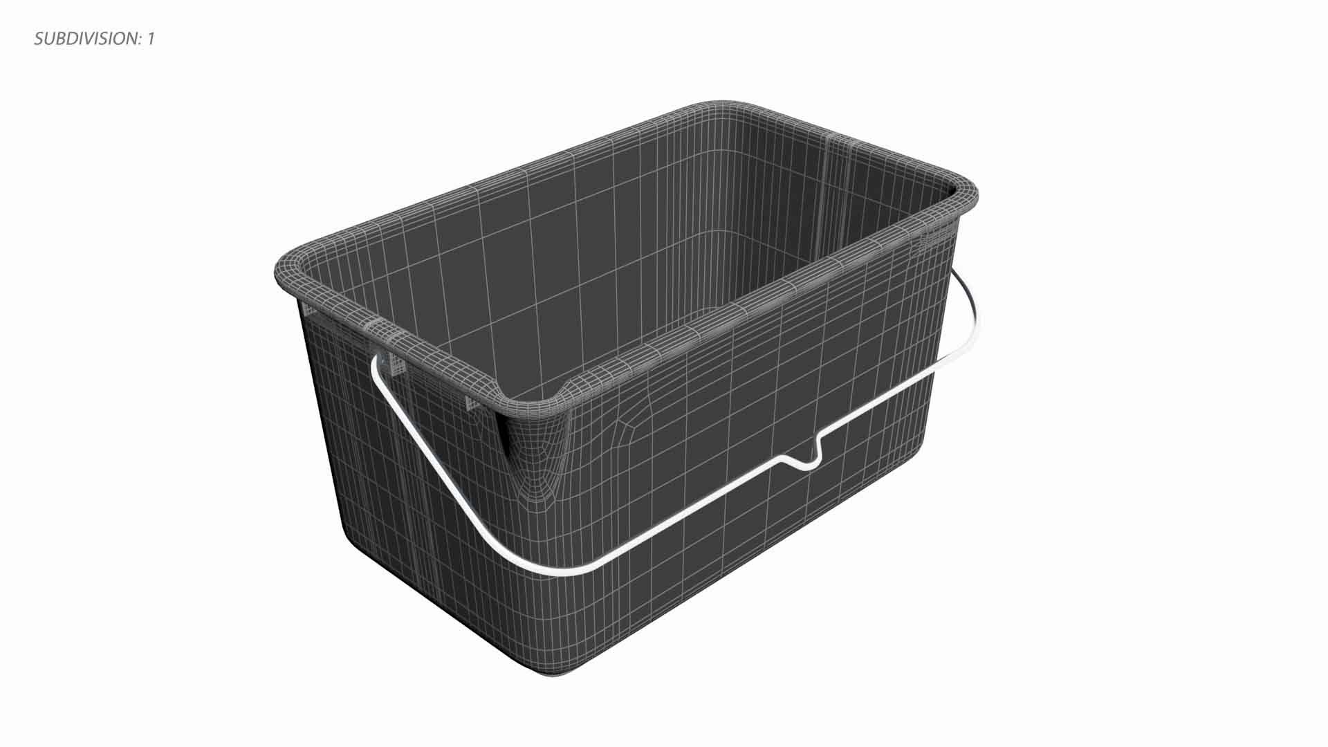 3D Square Plastic Paint Bucket - TurboSquid 2056976