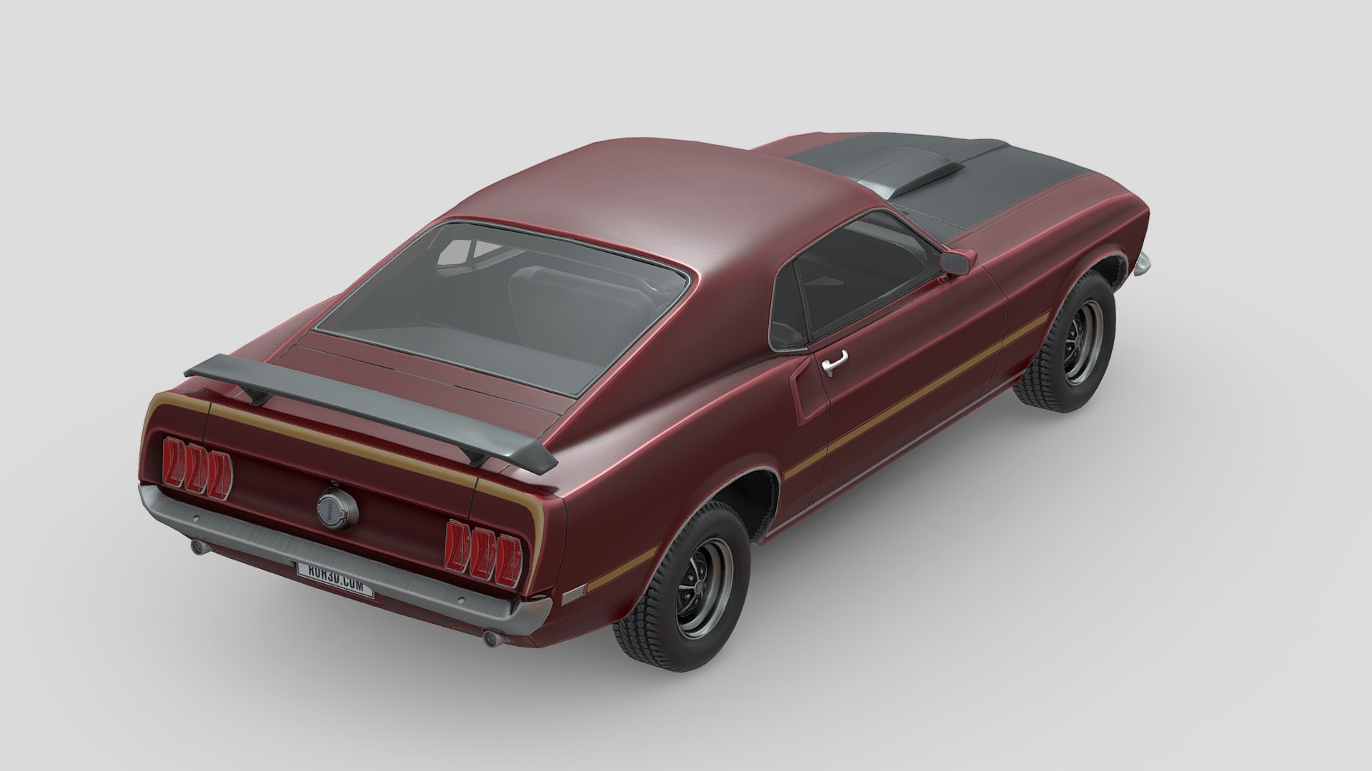 Low Poly Car - Ford Mustang Mach 1 351 1969 3D Model - TurboSquid 2087213