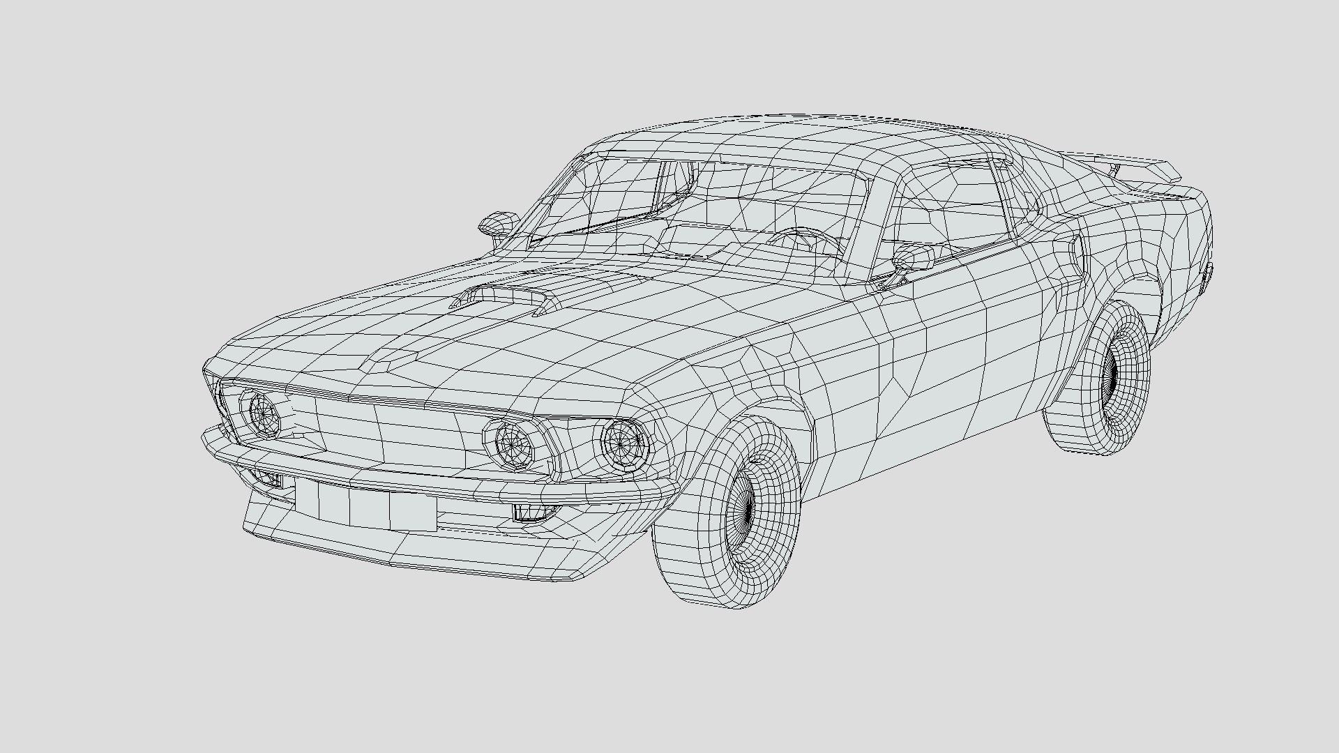 Low Poly Car - Ford Mustang Mach 1 351 1969 3D Model - TurboSquid 2087213