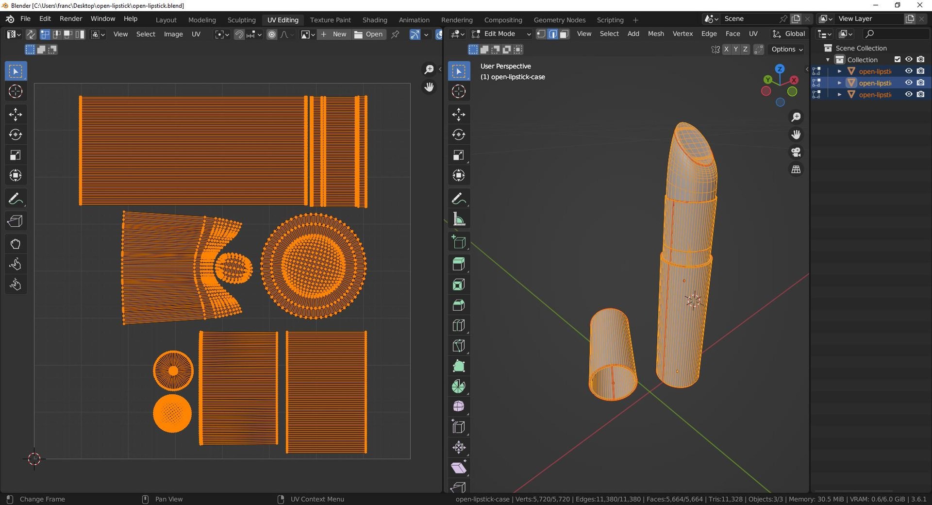 Open lipstick model - TurboSquid 2117712