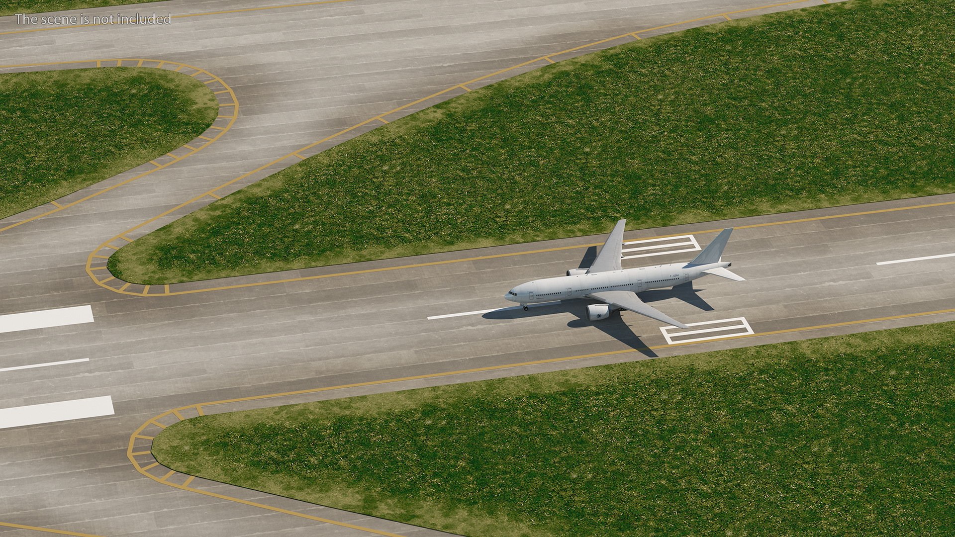 3D Airport Runway With Boeing 777 200 Model - TurboSquid 1894067