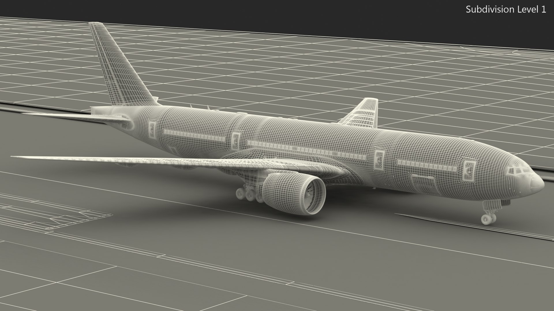 3D Airport Runway With Boeing 777 200 model - TurboSquid 1894067