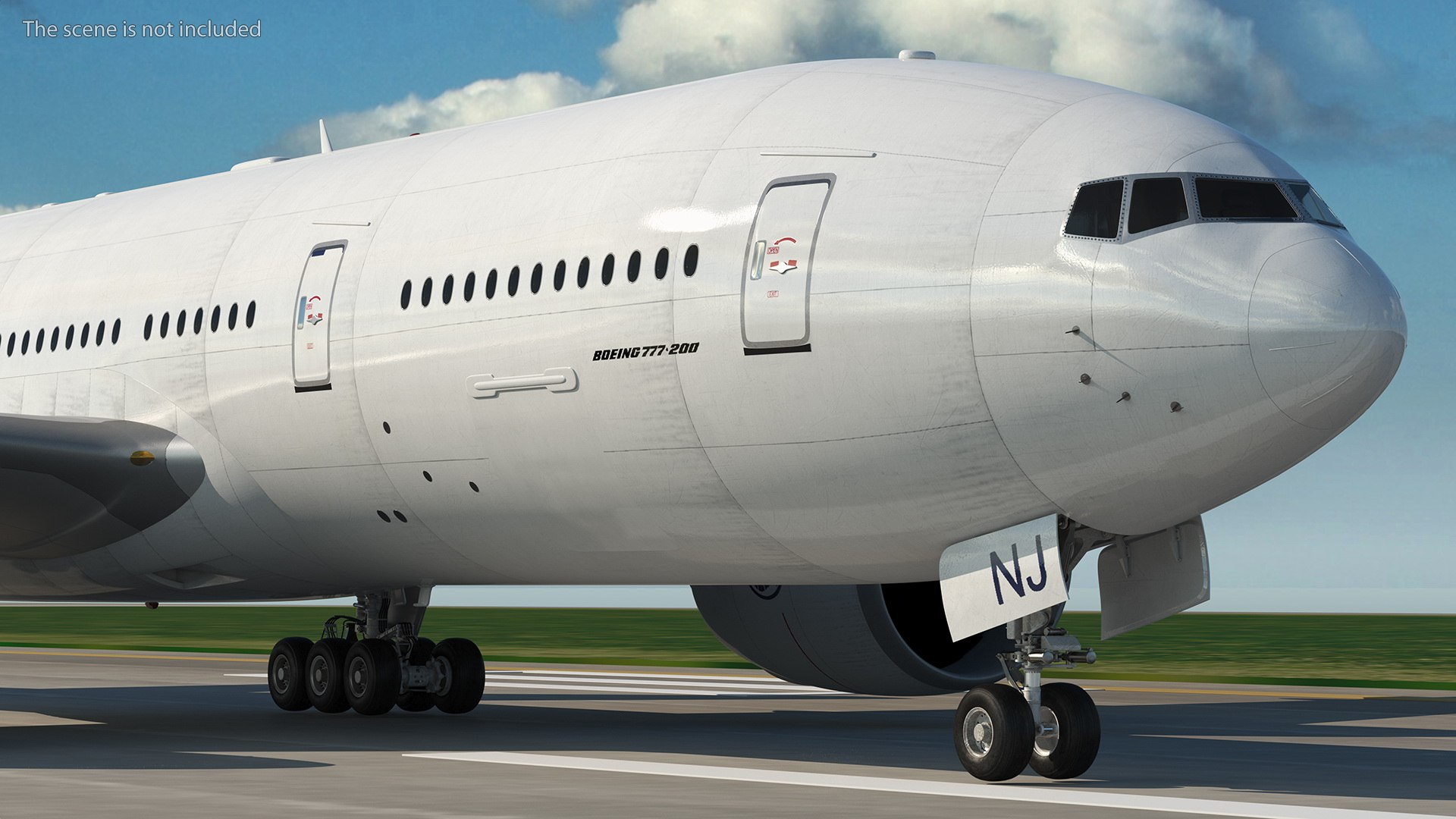 3D Airport Runway With Boeing 777 200 Model - TurboSquid 1894067
