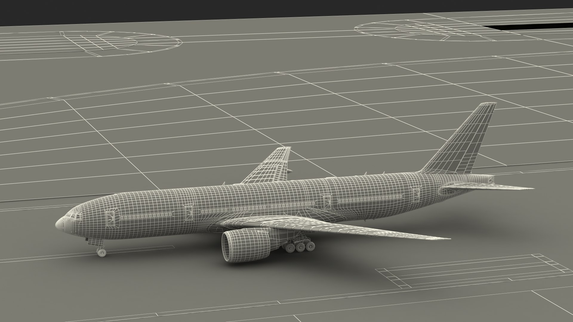 3D Airport Runway With Boeing 777 200 model - TurboSquid 1894067