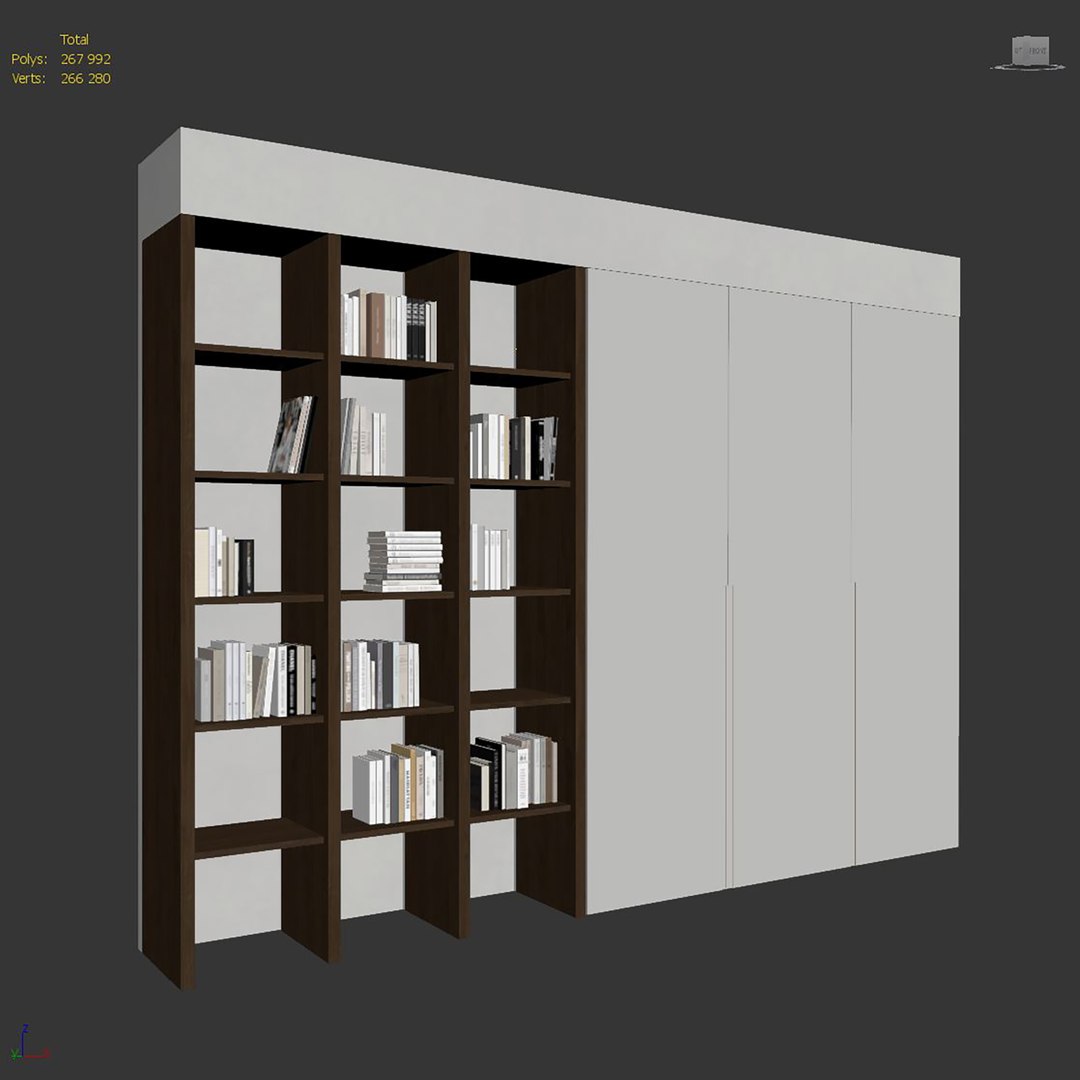 Bookcase Set 03 3D - TurboSquid 2049751