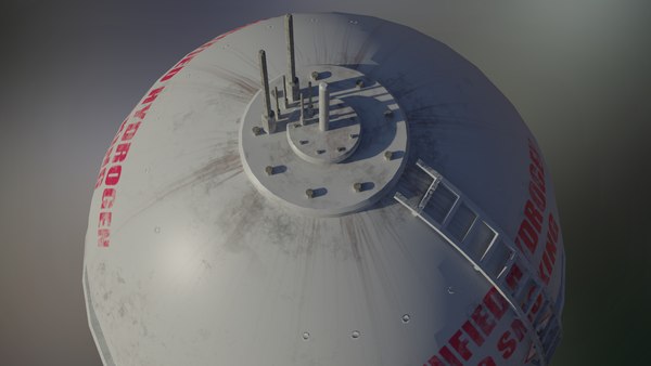 3D Liquid Hydrogen Spherical Storage Tank model - TurboSquid 1806785