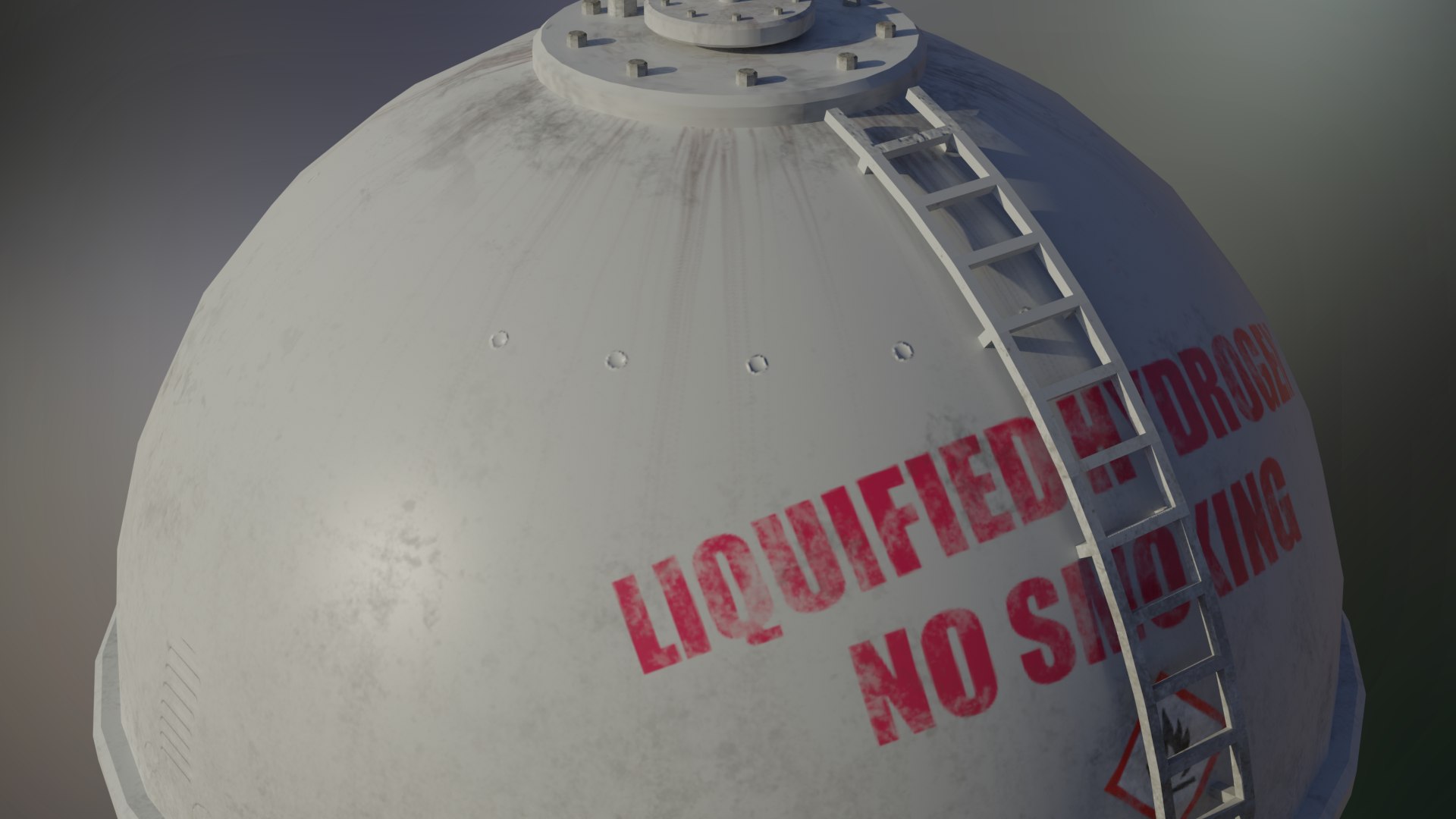 3D Liquid Hydrogen Spherical Storage Tank Model - TurboSquid 1806785